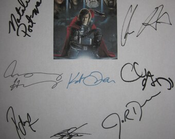 Thor Movie Screenplay Script Autographed: Chris Hemsworth