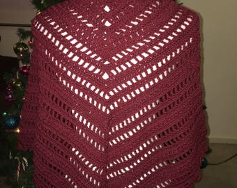 Shawl-Collar Granny Square Wrap PW-104 Crochet Pattern PDF