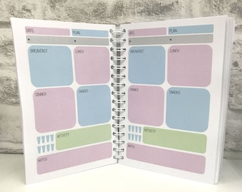 Daily Food Journal 3 Day Food Journal 7 Day Menu Planner