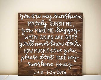 Song lyric signs | Etsy