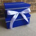 Royal Blue Card Box Centerpiece Blue Card Box or Birthday
