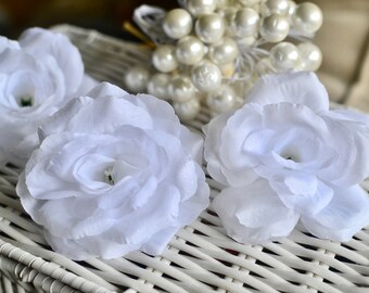 White silk roses | Etsy