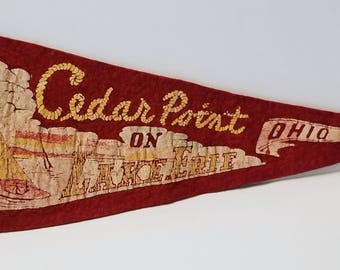 Cedar Point Lake Erie Sandusky Ohio vintage bumper sticker