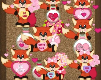 What Does The Fox Say Valentine Cards DIY Instant Download
