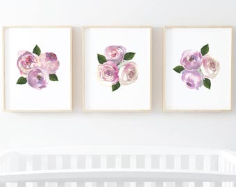 Mauve wall art | Etsy