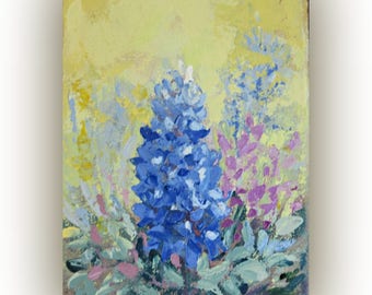 Bluebonnet painting | Etsy