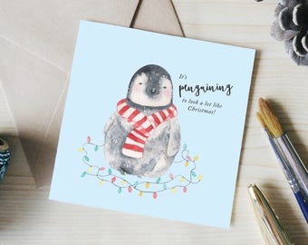 Pun christmas card | Etsy