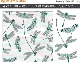 Dragonfly clip art | Etsy