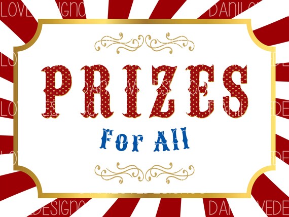 Carnival Prizes Sign