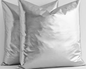 Silver pillows | Etsy