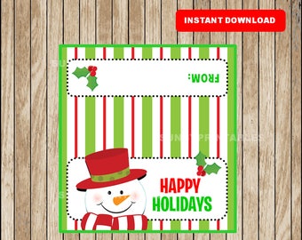 Snowman bag topper | Etsy