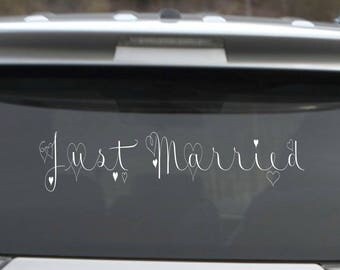 Wedding car decal | Etsy