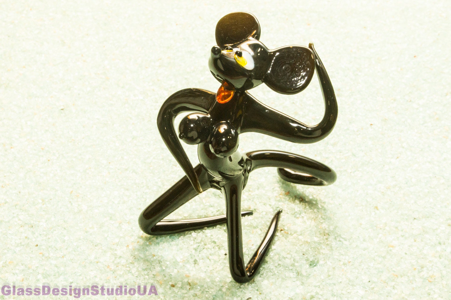 Sexy glass figurine Mouse Glass animals Blown Glass Mouse