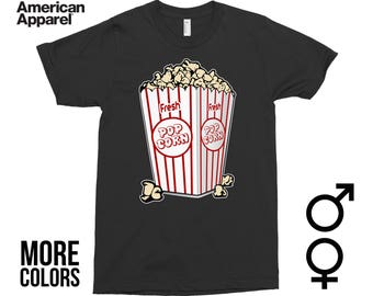 Popcorn t shirt | Etsy