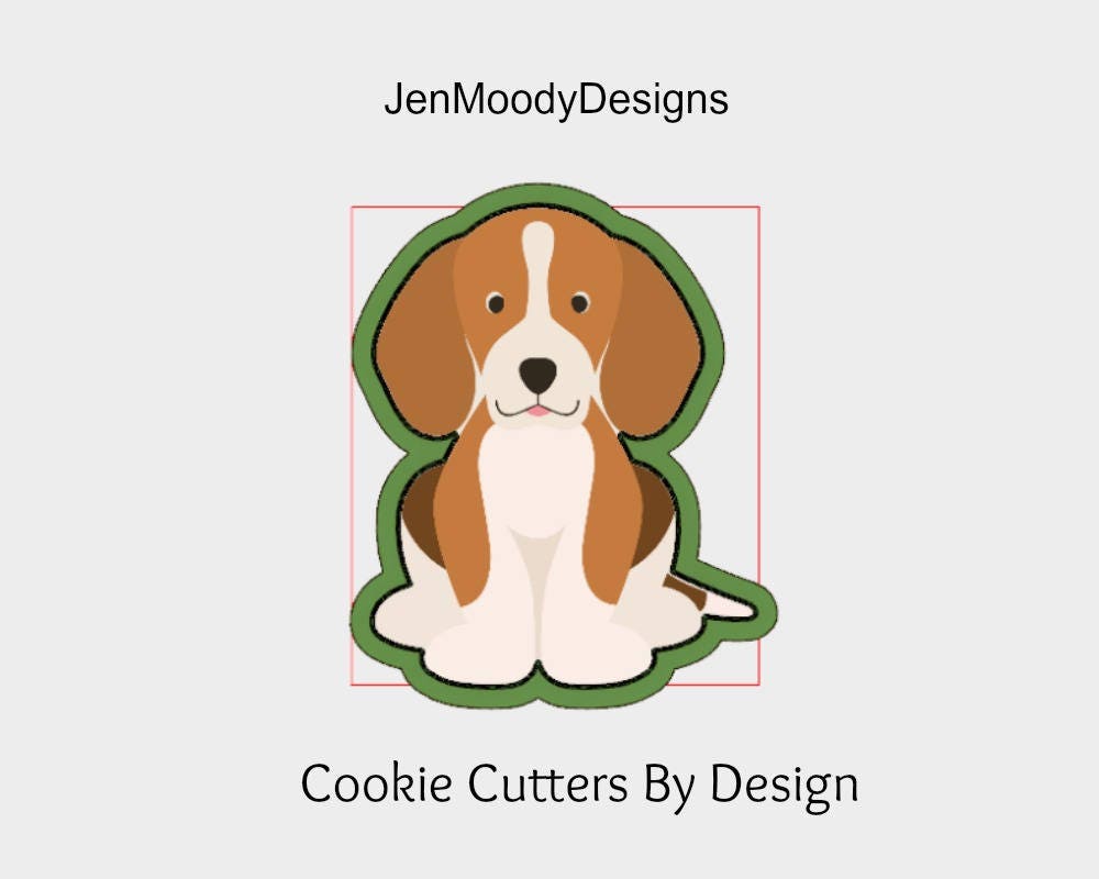 Beagle Cookie Cutter / Hound Dog Cookie Cutter / Dog Cookie