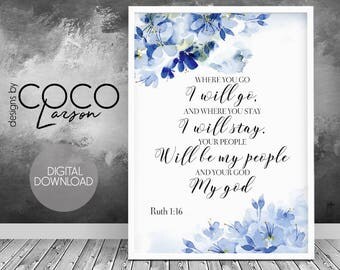 Ruth 1:16 SVG Cut File Where You Go I Will Go Where You Stay