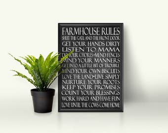 Farm rules | Etsy