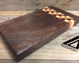 Personalized Breadboard Custom Cutting Board Walnut Carved