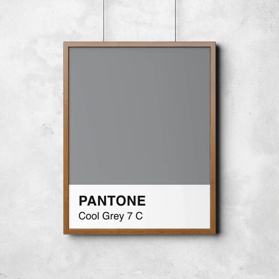 Pantone Print Cool Grey 7C Printable art colour swatch