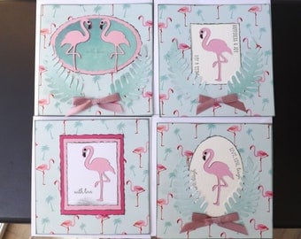 Flamingo card | Etsy