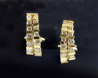 Omega back earrings | Etsy