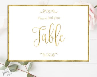Find your table sign | Etsy