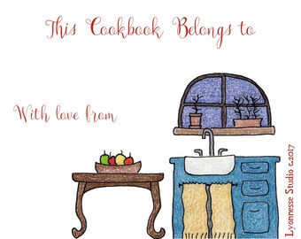 Cookbook label | Etsy