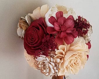 Wood flower bouquet | Etsy