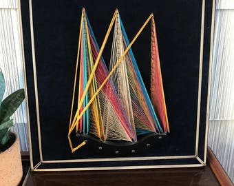 Sailboat string art | Etsy