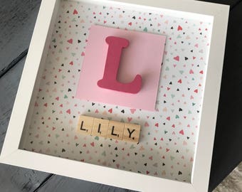 Baby name frame | Etsy