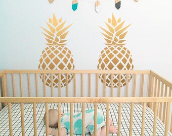 Pineapple wall decal | Etsy