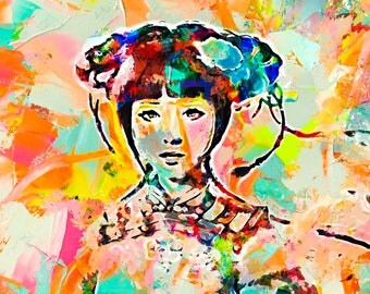 Girl abstract | Etsy