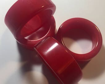 Red napkin rings | Etsy