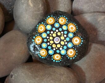 Mandala stone | Etsy