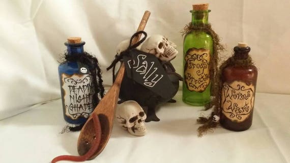 Nightmare before christmas sally potion poison bottles and