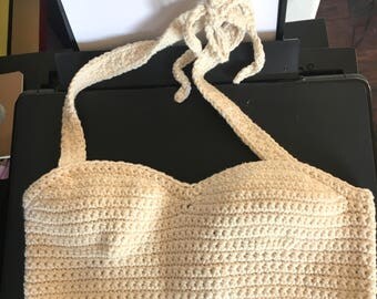 Knitted bra | Etsy