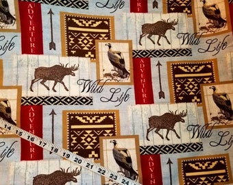 Moose fabric | Etsy