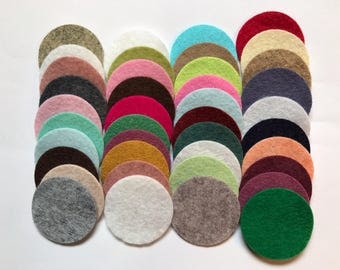 Wool Felt Circle Die Cut 3/4 Inch You Choose Colors and