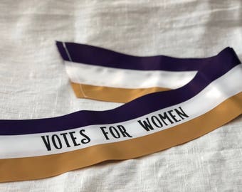 Suffragette sash | Etsy