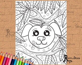 Dog coloring page | Etsy