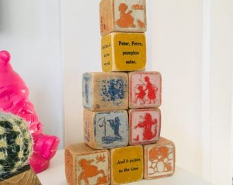 Vintage baby blocks | Etsy
