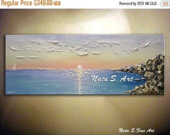 Original Abstract Modern Textured Oil/Acrylic by NataSgallery