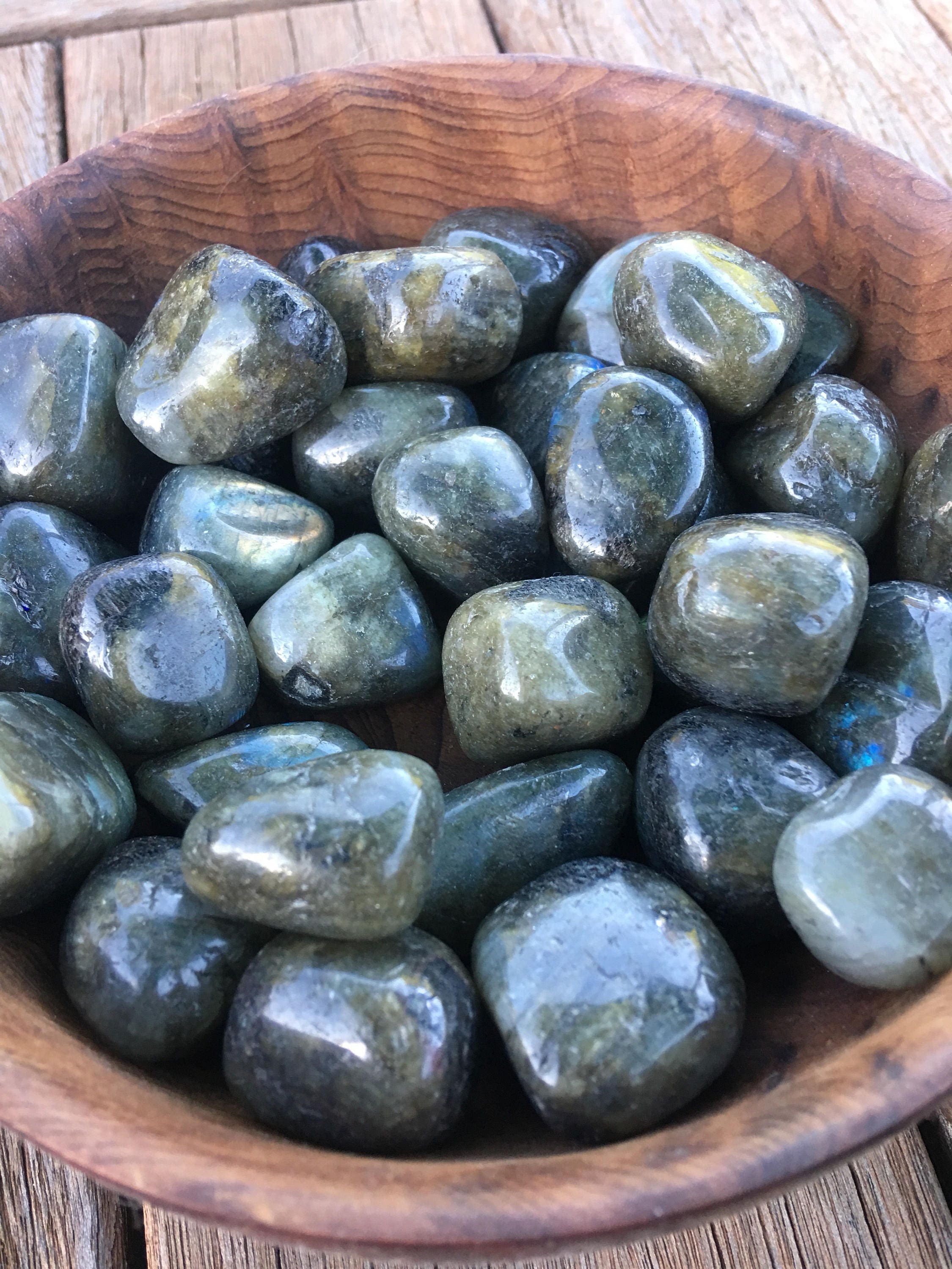 Polished tumbled Labradorite Crystal //magical crystal wire