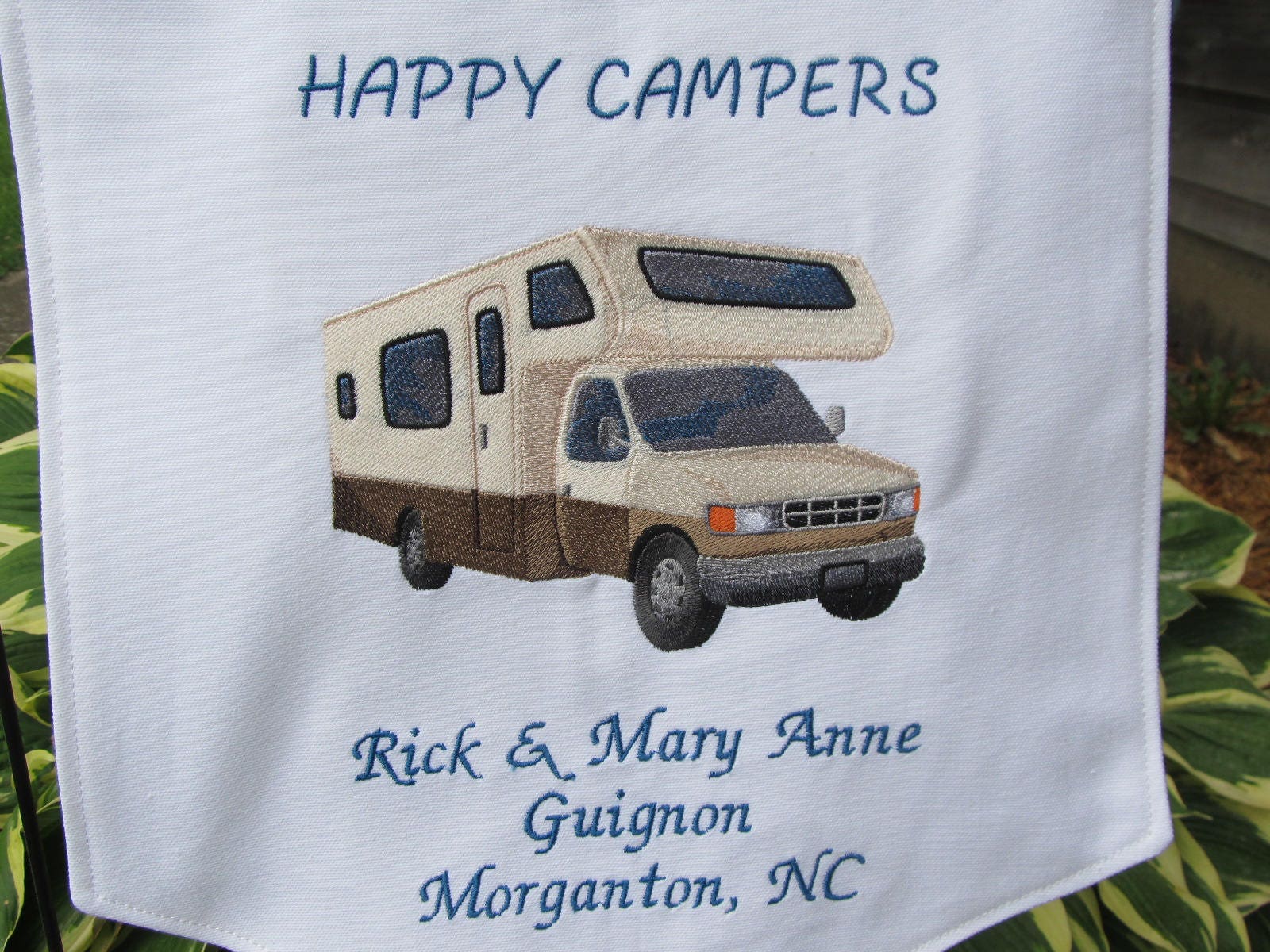 RV & Camping Flags featuring Personalization with Motorhome