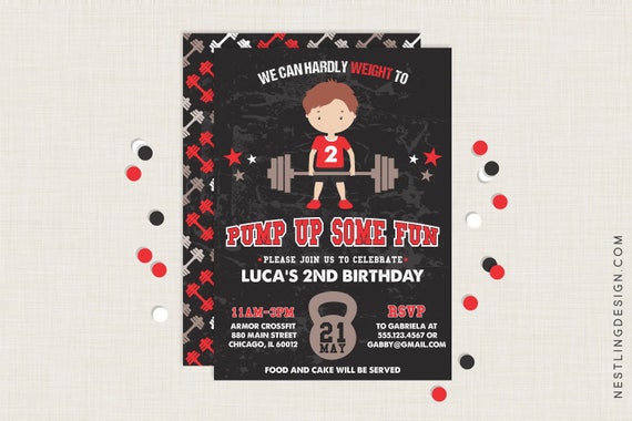 Fitness Birthday Invitation | Crossfit Invitation | Workout Party ...