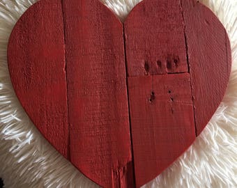 Reclaimed wood heart | Etsy