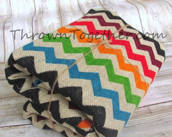 Printed burlap fabric | Etsy