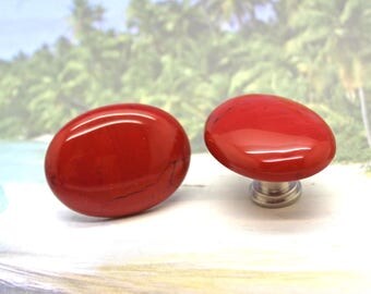 Handcrafted Stone Knobs Cabinet Pulls and by KnuckleheadKnobs