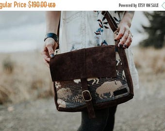 Boho bags made with Pendelton Wool and by MercyGreyDesignCo