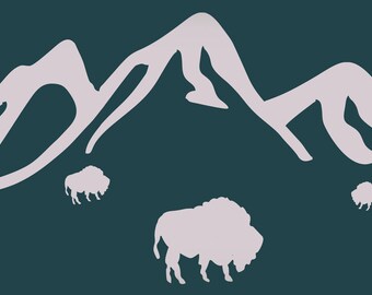 Mountain stencil | Etsy